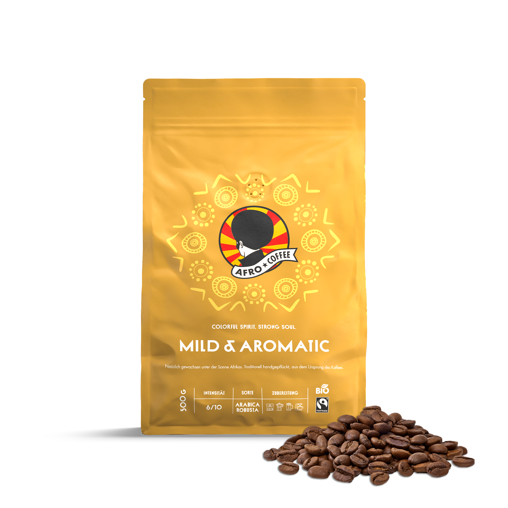 Organic Fairtrade Coffee Beans | Mild & Aromatic 500g