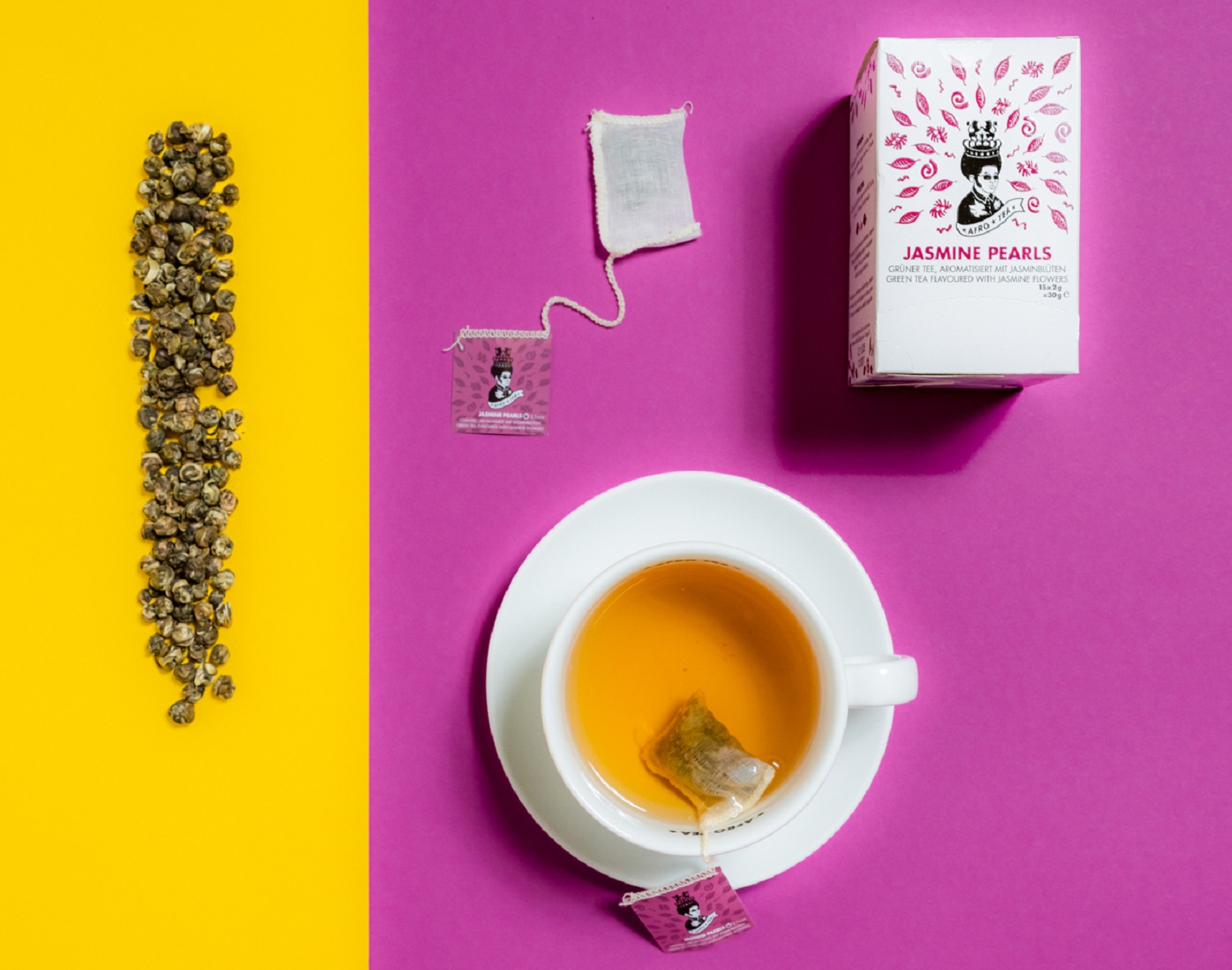Afro Tea: Jasmine Pearls - Tea Bags | 10er Set