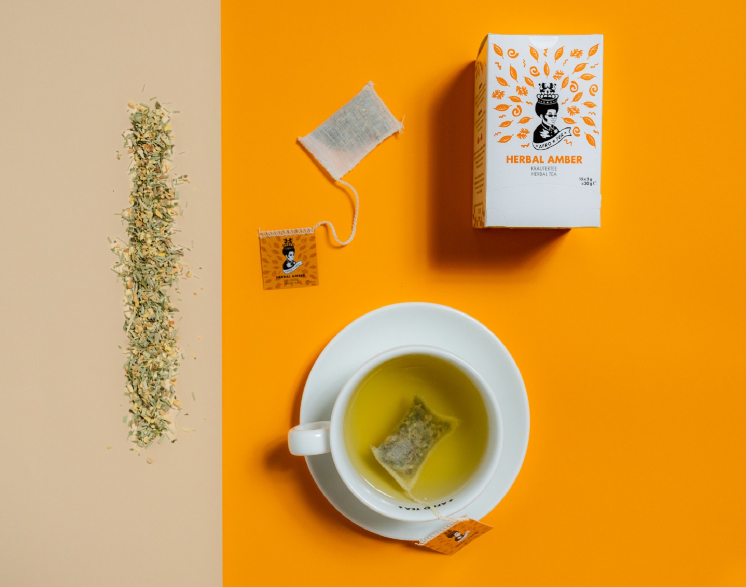 Afro Tea: Herbal Amber - Tea Bags | Set of 10