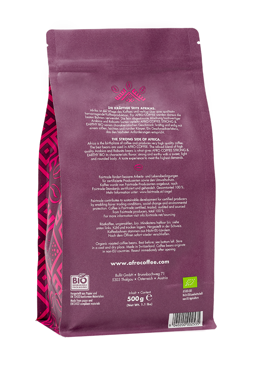 Afro Coffee: Strong & Earthy | whole beans - 500g